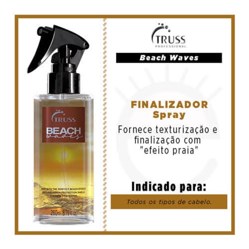 TRUSS BEACH WAVES FINALIZADOR 260ml | Shopee Brasil
