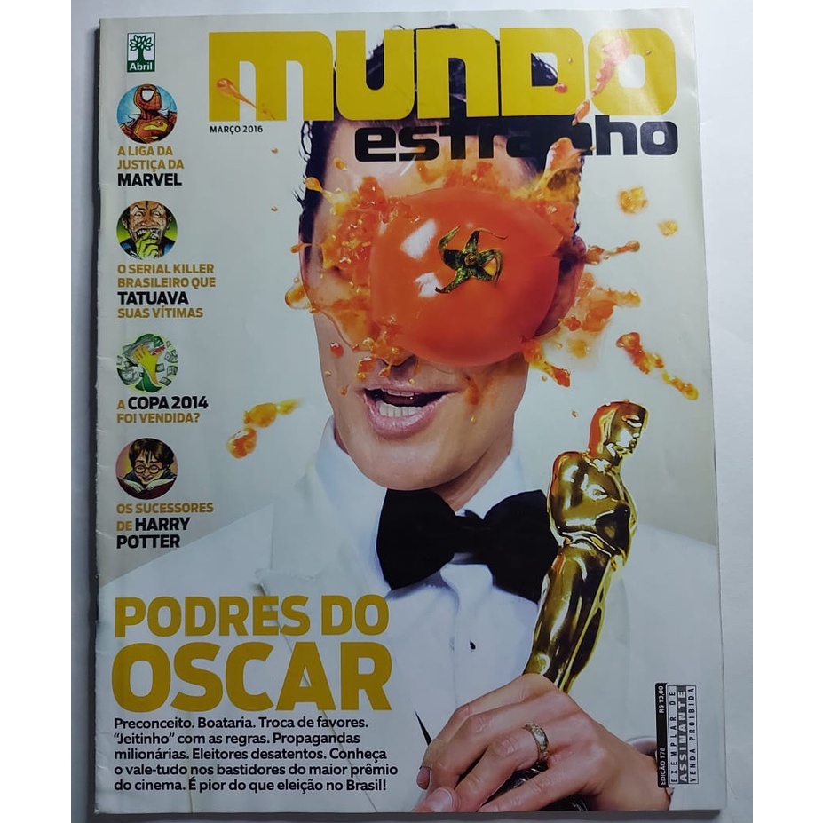 Revista - Mundo Estranho - Podres do Oscar - Ed 178 (Usado) | Shopee Brasil