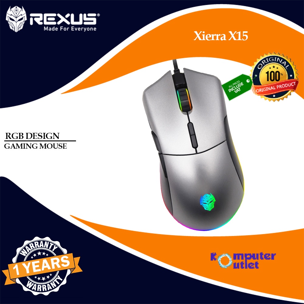 Mouse Gaming Rexus Xierra X15 | Shopee Brasil