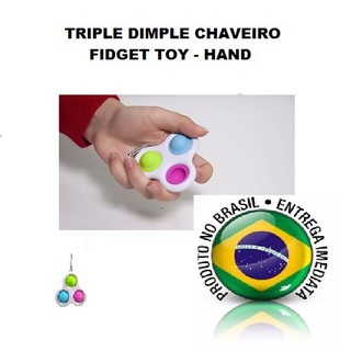 SIMPLE TRIPLE DIMPLE CHAVEIRO FIDGET TOY ANTI STRESS ANSIEDADE POP IT ...
