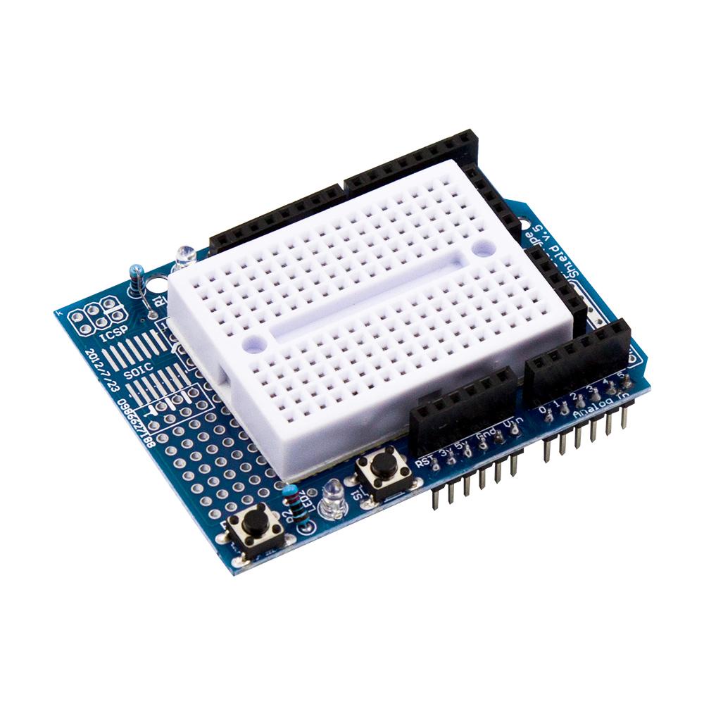 Shield Protoshield para Arduino Uno c/ Protoboard 170 Pontos | Shopee ...