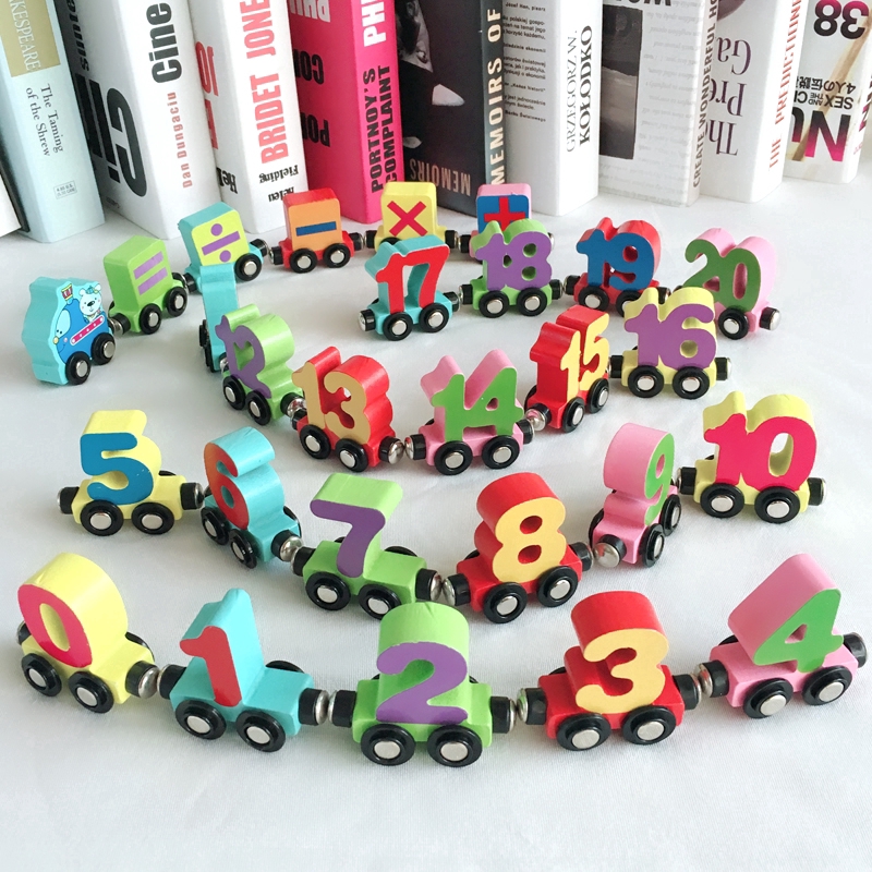 26 Letters Number Train Wooden Toys Children 1-5 Years Old Puzzle ...