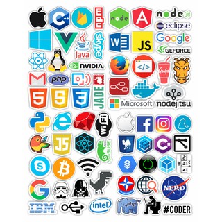 Kit de adesivos Sticker Programador/ Programas para Notbook/ Geek Nerd ...