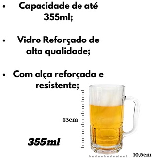 Caneca de Chopp Outback Original de Vidro Temperado 355ml | Shopee Brasil