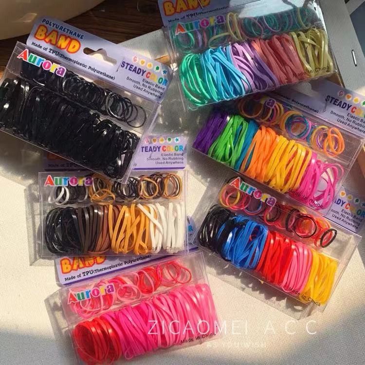 Mini Elastico Cabelo Silicone Preto Colorido Rabicó Grosso | Shopee Brasil