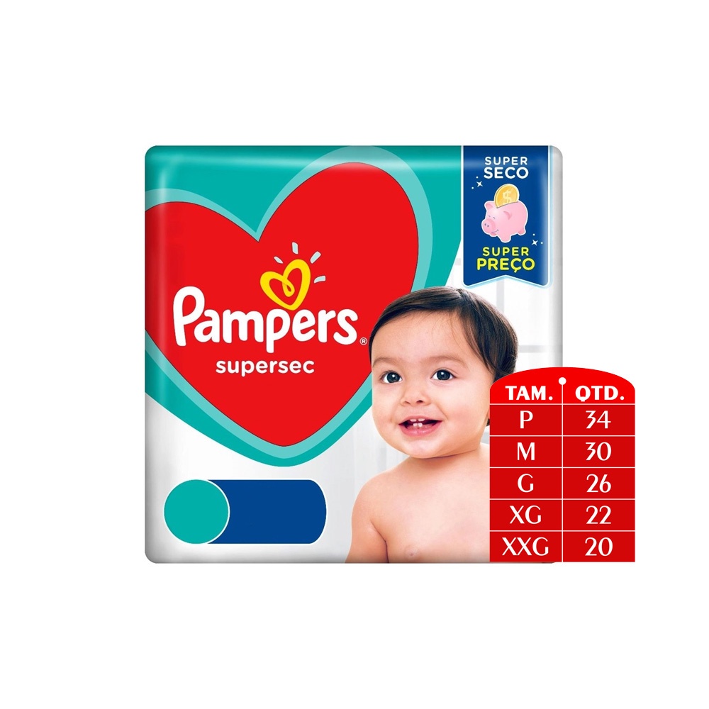 Fralda Pampers Supersec Pacotao G 26 Unidades | Shopee Brasil