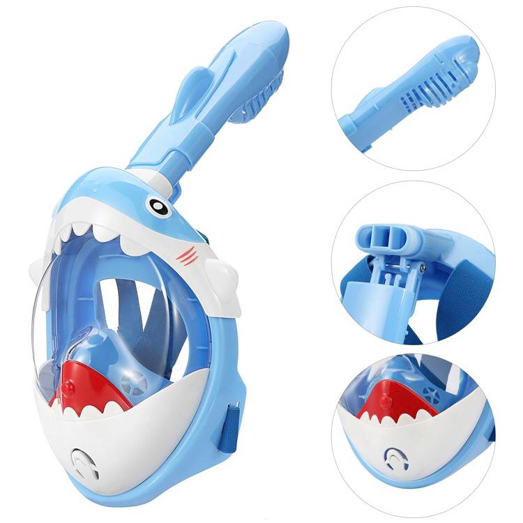 Máscara De Mergulho Infantil Full Face Tubarão | Shopee Brasil