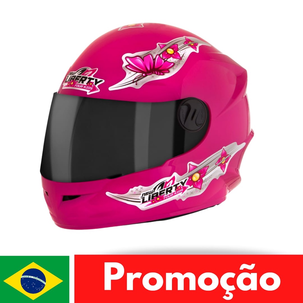Capacete Feminino Kids Moto Infantil Pro Tork Liberty 4 For Girls 54 ...
