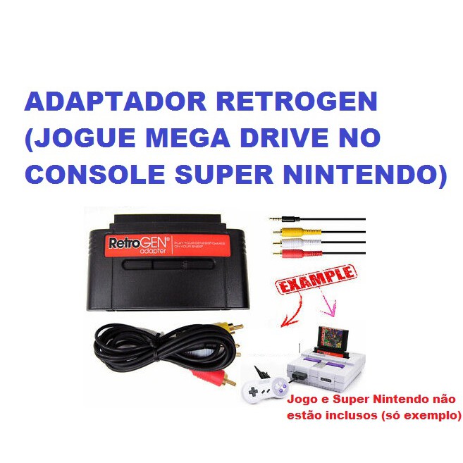 Adaptador Retrogen Jogue Mega Drive No Snes Super Nintendo | Shopee Brasil