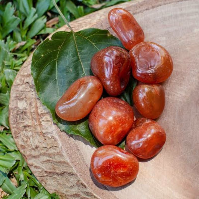 Pedra Ágata Natural Cornalina Rolada 2cm | Revitalizante Foco Motivação ...