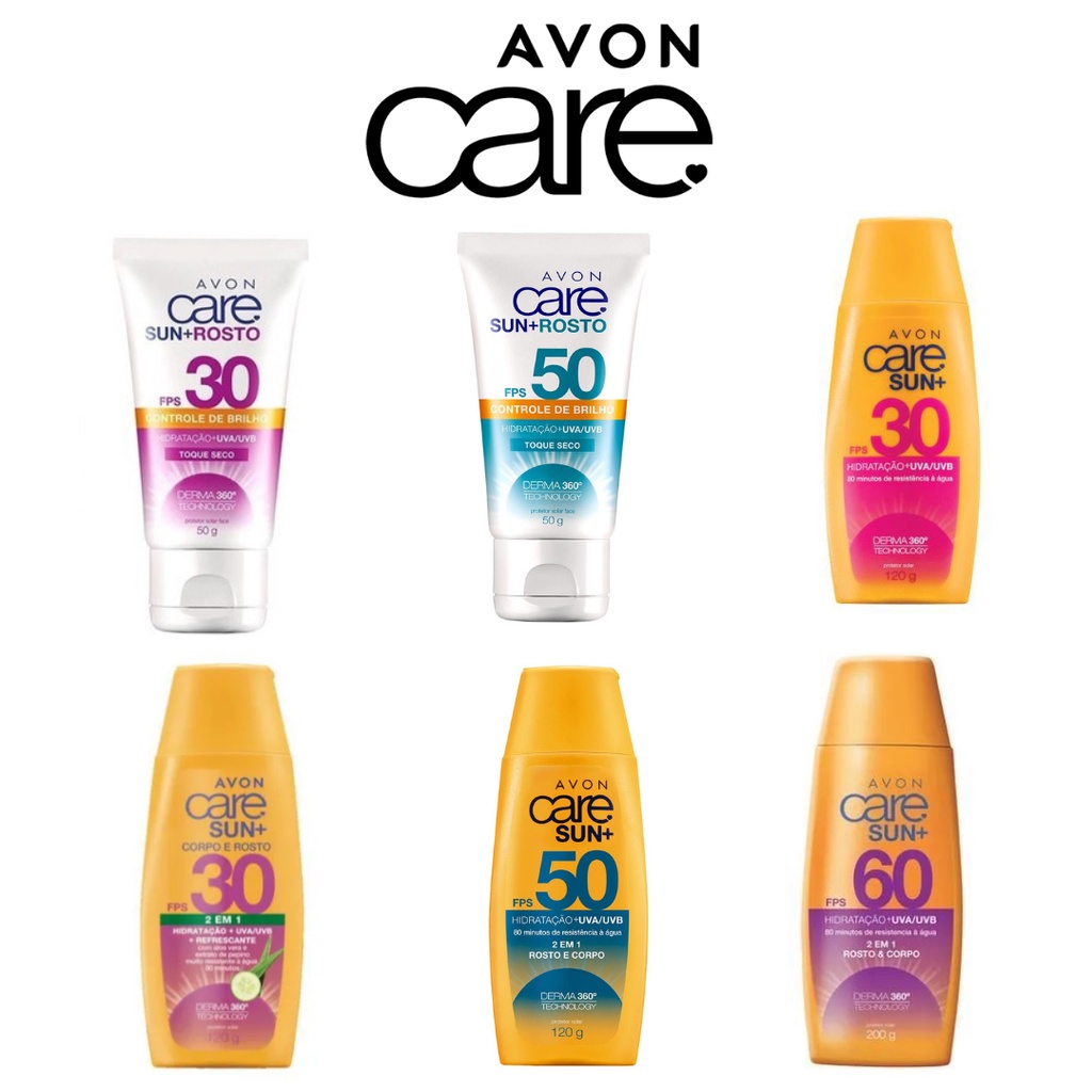 Protetor Solar Avon Care Sun+ 2 em 1 Rosto e Corpo - 120gr , Rosto 50gr (Pronta Entrega ...
