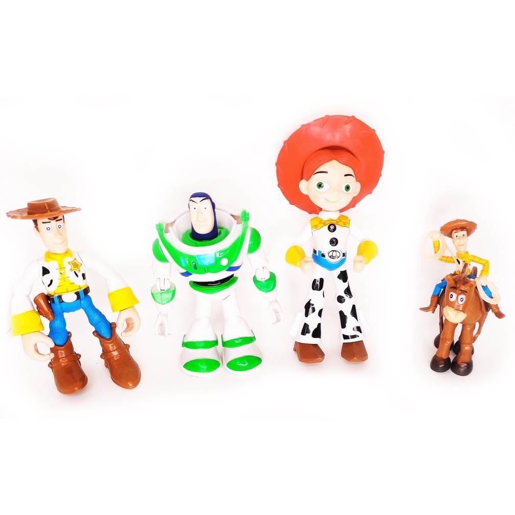 Toy Story Woody Buzz Lightyear Jessie Bala no Alvo Bonecos Kit com 4 ...
