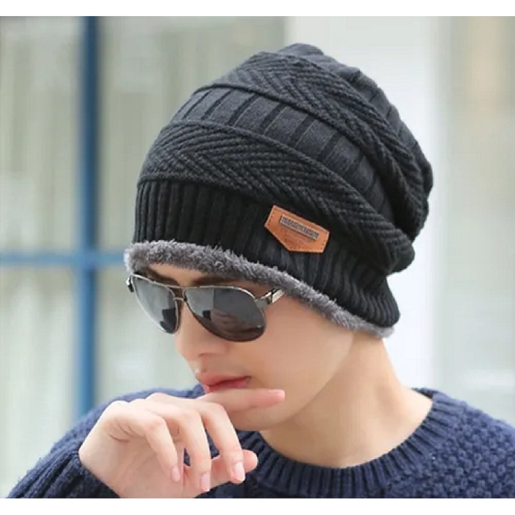 Touca de Lã Forrada Masculino Adulto Toca Gorro Toucas Frio Inverno ...