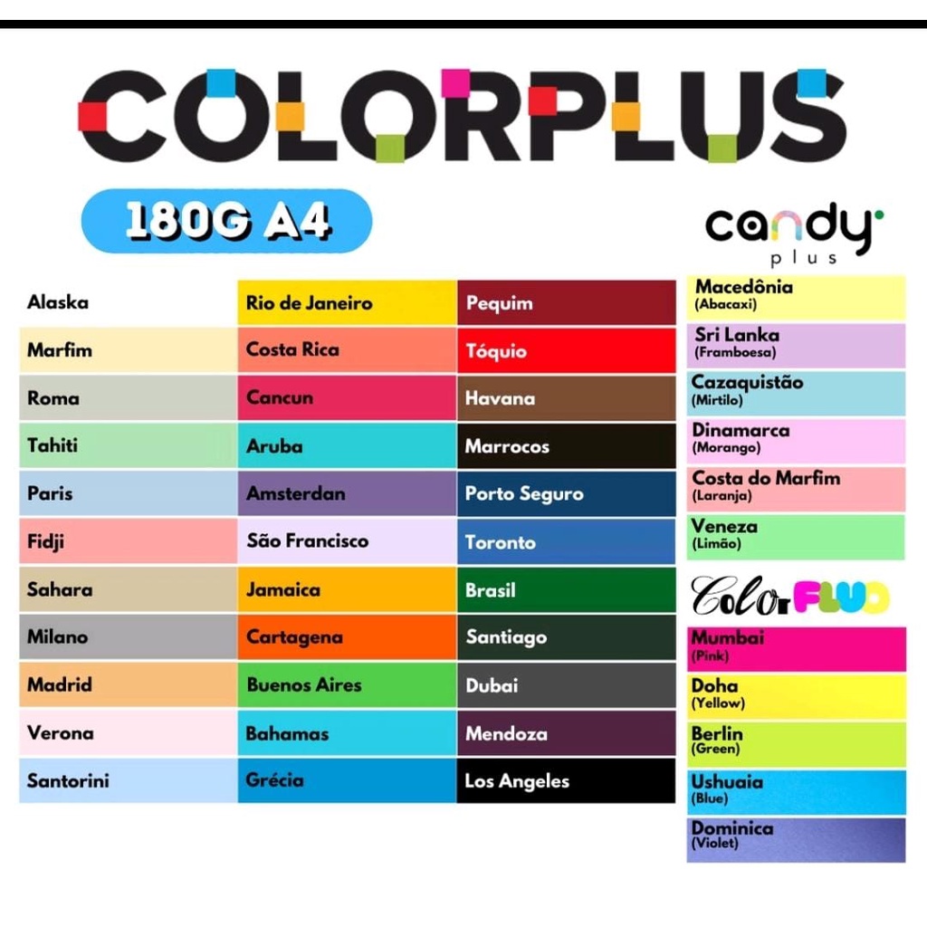 Papel Color Plus 180g | Shopee Brasil