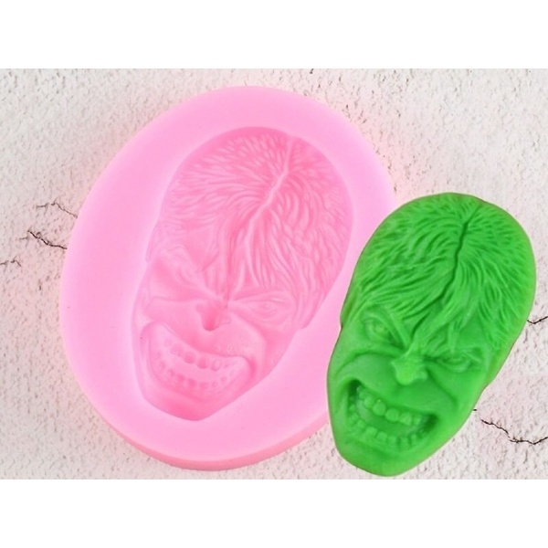 Molde De Silicone Rosto Do Hulk - Molde Para Biscuit E Confeitaria ...
