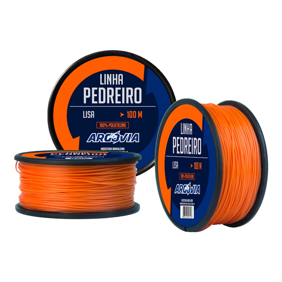 Linha Nylon P/ Pedreiro Laranja Argovia 100mts(2 Unidades) | Shopee Brasil