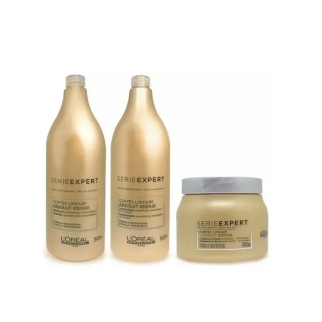 Kit Loreal Cortex Lipidium Shampoo + Cond + Mascara Grande | Shopee Brasil
