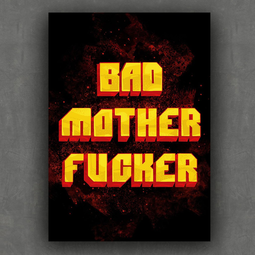 Bad Mother Fucker, Pulp Fiction, Tarantino, - 42x30cm Mdf | Shopee Brasil