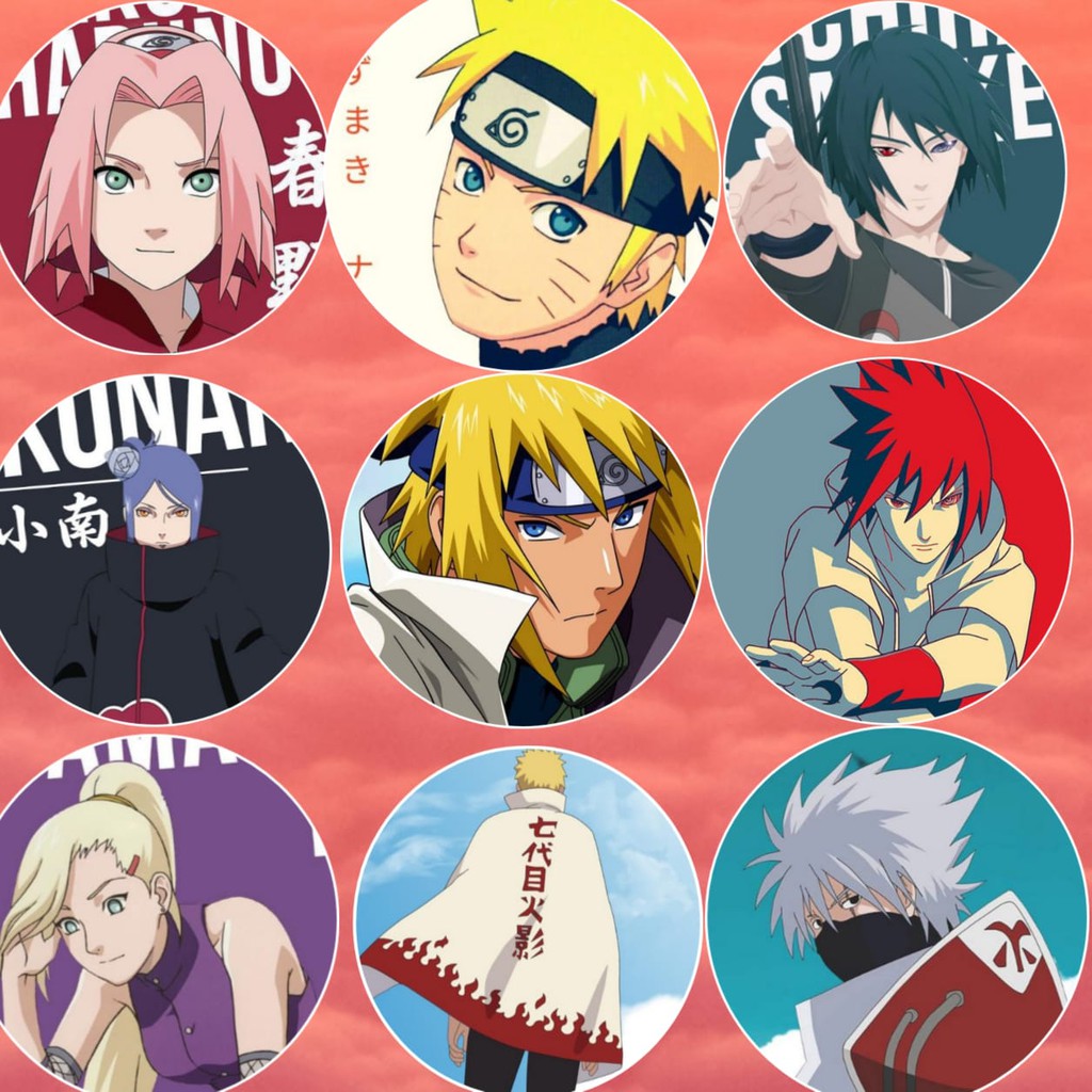 Buttons Broche Naruto Sasuke Uchiha Sakura Kakashi Anime Botons Butons ...