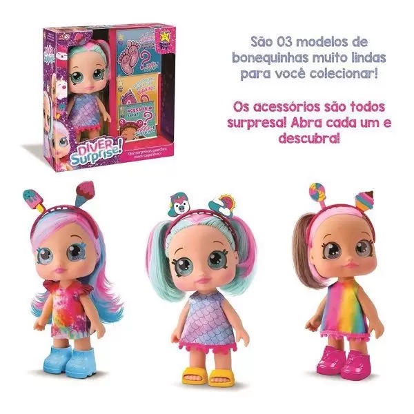 Boneca Descolada Diver Surprise Dolls 8171 | Shopee Brasil