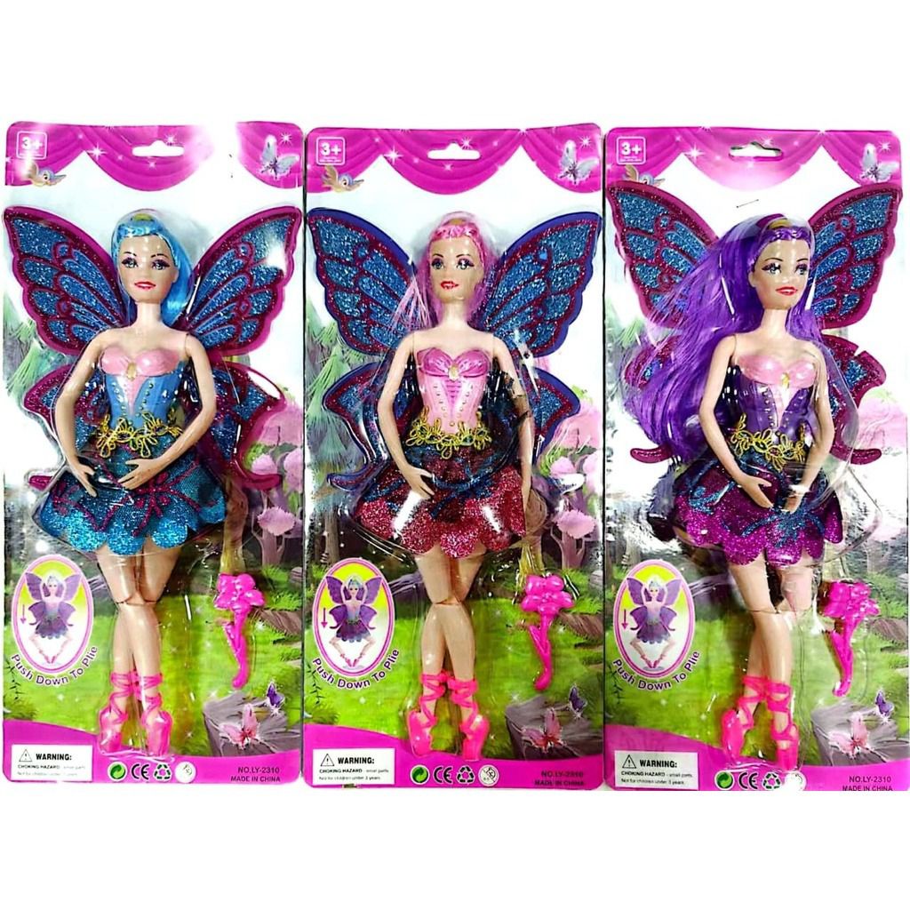 Boneca Fada Com Asas + Pente | Shopee Brasil