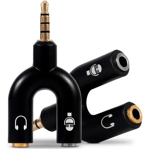Cabo Adaptador Splitter P3 X P2 Fone Microfone Headset Xbox Ps4 Áudio ...