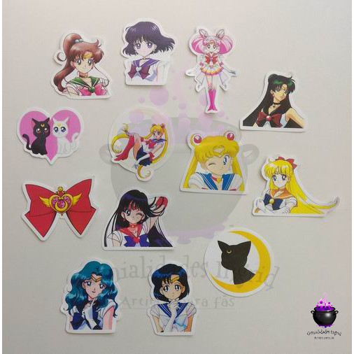 Adesivo Sailor Moon Kit Com 13 Adesivos Shopee Brasil
