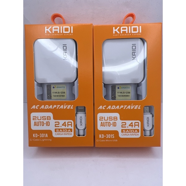 Carregador Kaidi 2 4a 2usb V8 Kd 301s Shopee Brasil