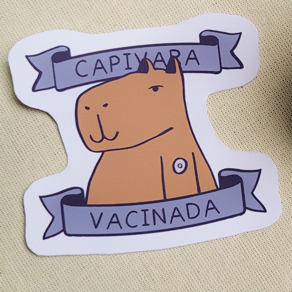 Adesivo Capivara Vacinada | Shopee Brasil Adesivo Capivara Vacinada | Shopee Brasil
