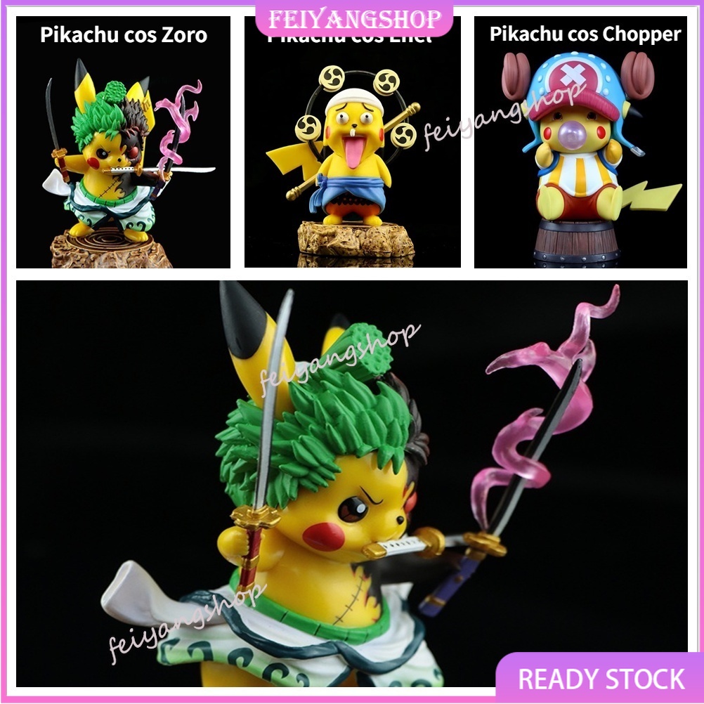 Boneco De Brinquedo Pikachu GK One Piece Chopper Zoro Luffy Decoração ...