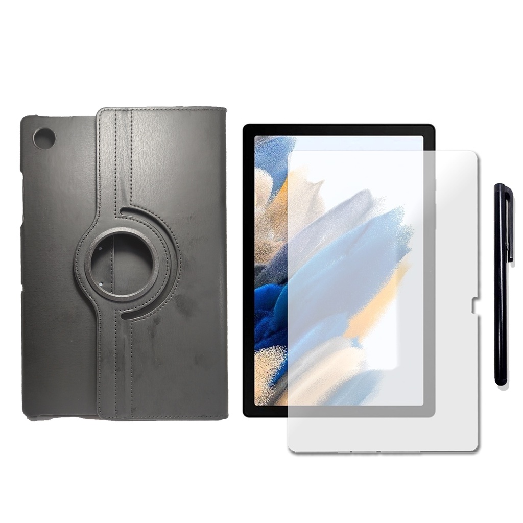 Capa Preta Giratória Tablet Para Samsung Galaxy Tab A8 10 5 2022 X200