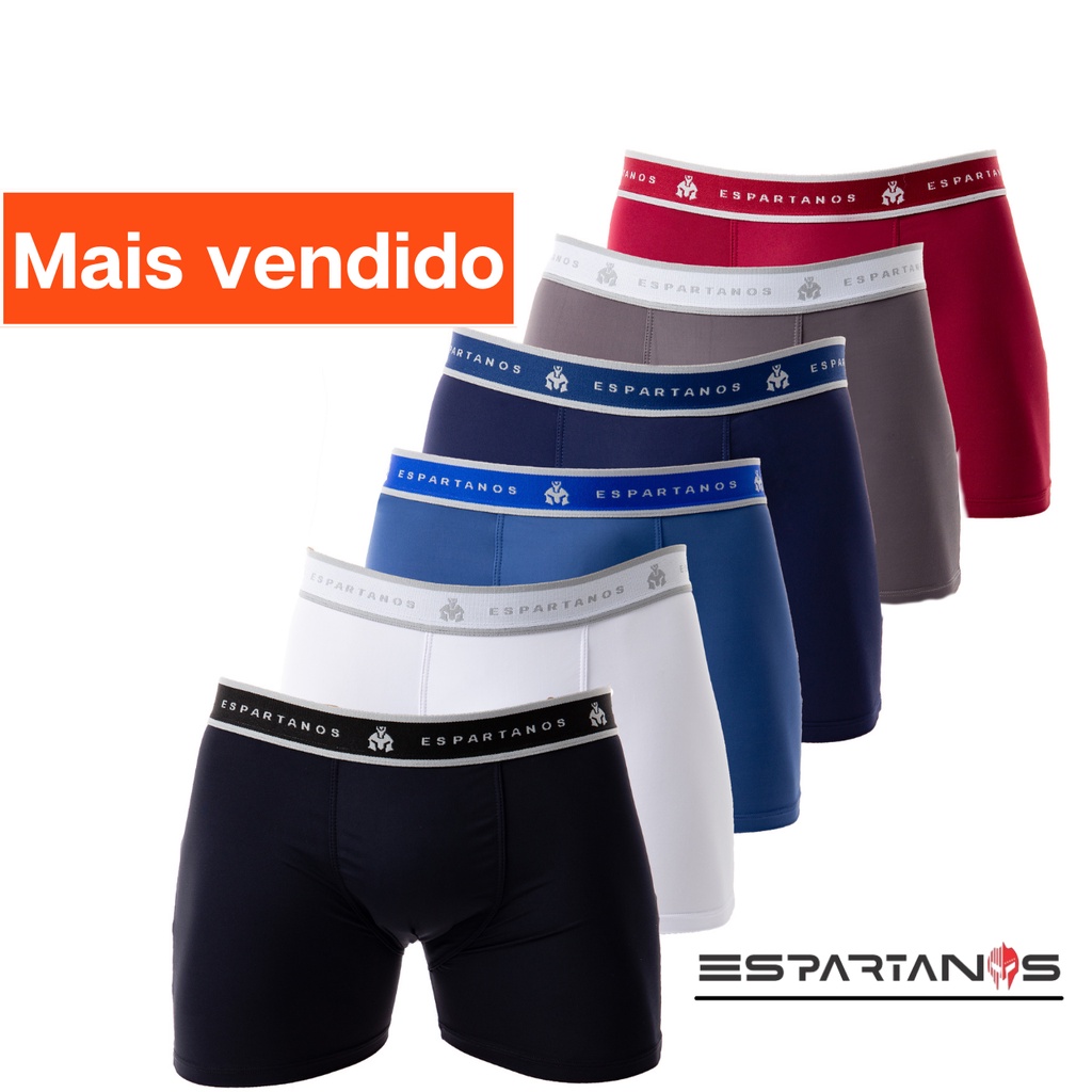 Kit Com 5 Cuecas Boxer Masculina Microfibra Original - Melhora o Preço