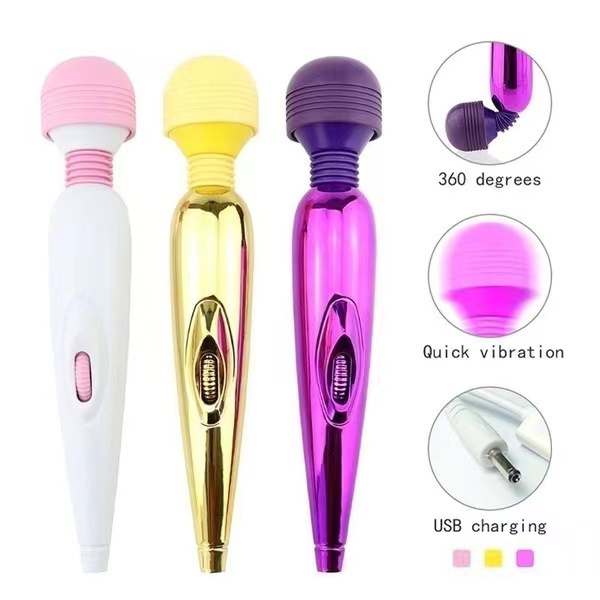 Vibrador Recarregável Varinha Mágica 10 Modos De Vibração Vbr Mc