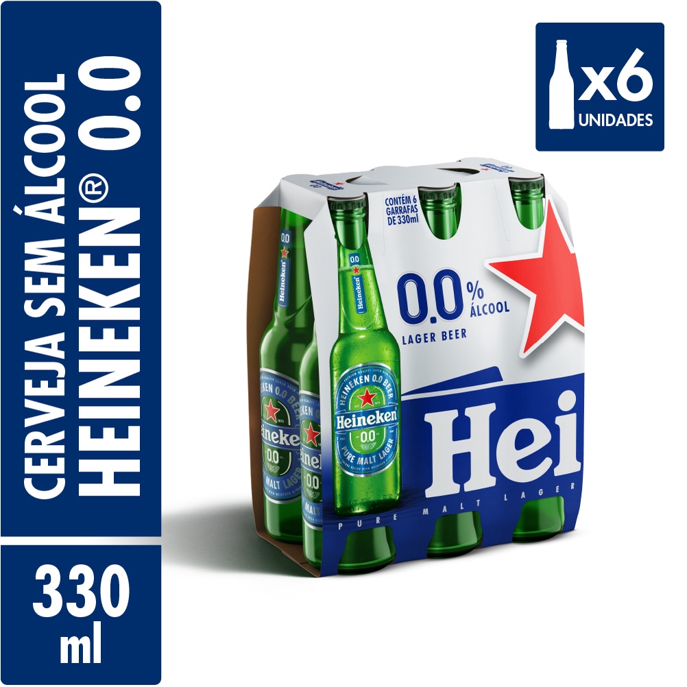 Cerveja Heineken Long Neck 0 0 330ml Cx 6un Shopee Brasil
