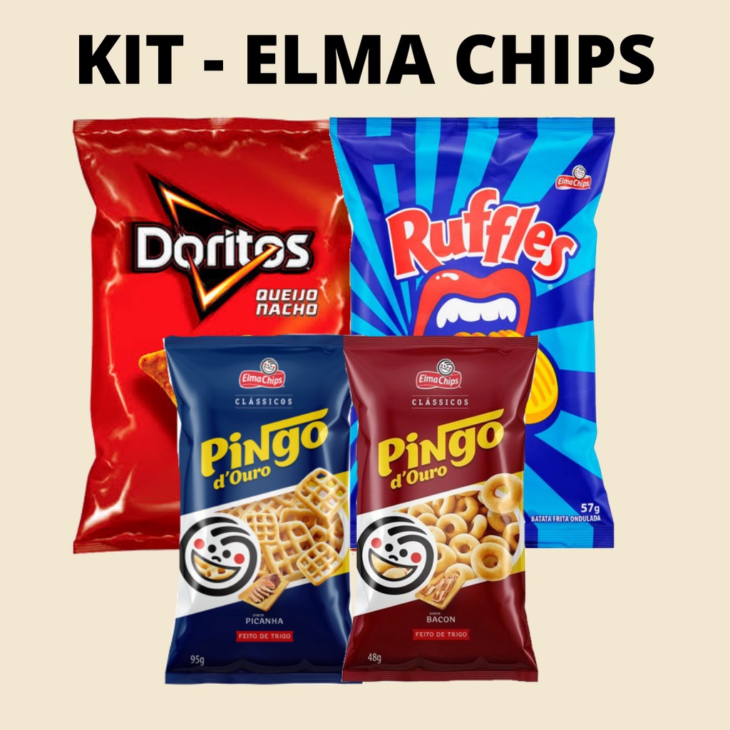 Kit Combo 4 Salgadinhos Elma Chips | Shopee Brasil