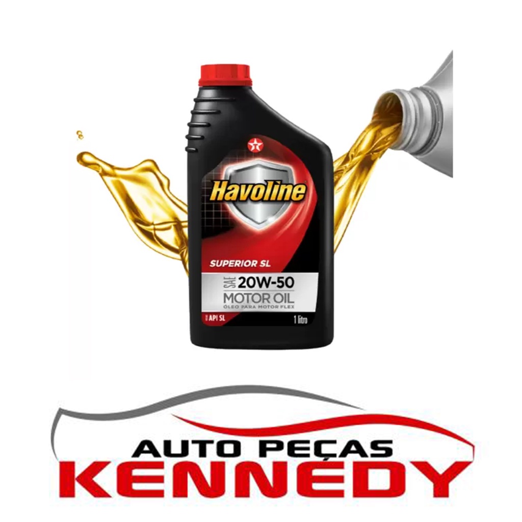 Oleo lubrificante de motor 20w50 havoline api sae - 1 Litro | Shopee Brasil