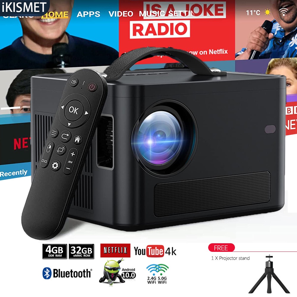 Mini Projetor De Vídeo 4k 10000 Lumens 400 Polegadas Ultra HD 8000K ...