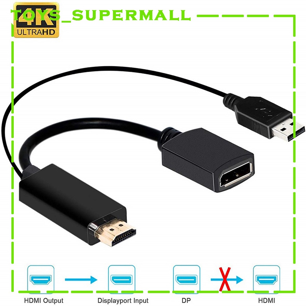 Cabo Adaptador / Conversor Hdmi Para Dp Displayport 1.2 4k Pc Para ...