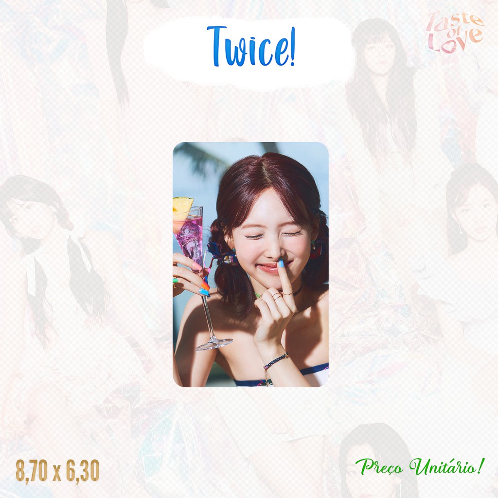 Photocard Twice Taste Of Love - Kpop Fanmade Girlgroup Blue # Momo Chaeyoung Dahyun Tzuyu Sana ...