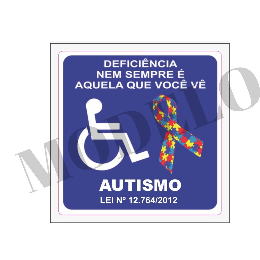 Adesivo externo vaga PCD - Autismo | Shopee Brasil