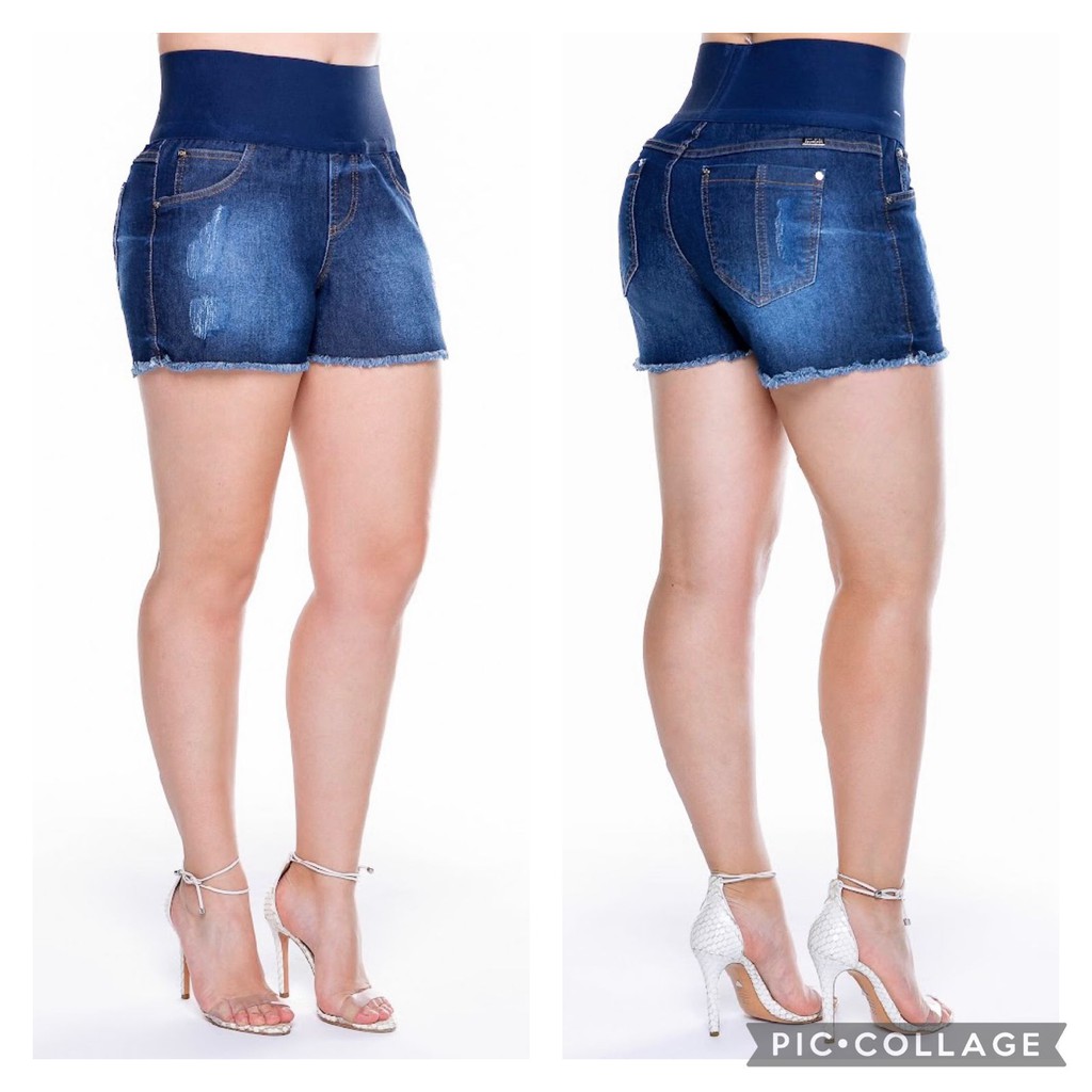 SHORT MODELADOR FITTFORM JEANS ESCURO | Shopee Brasil
