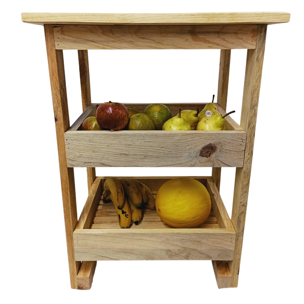 Fruteira De Madeira De Chão Multiuso Cozinha Anti-Risco Frutas Legumes ...