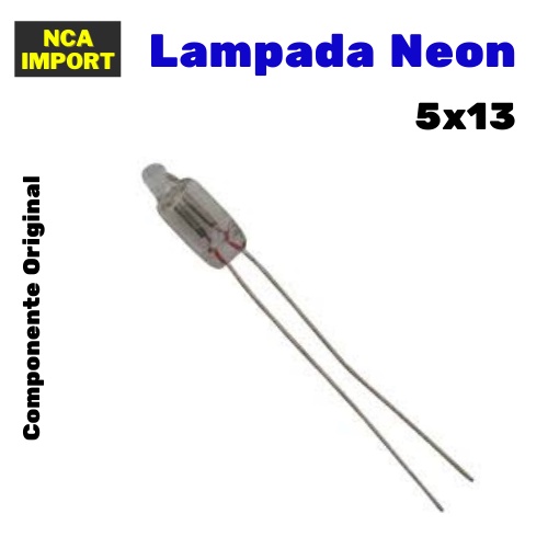 Lampada Neon 5x13 220V Ne2 transparente | Shopee Brasil