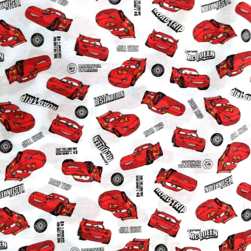 Tecido Tricoline Relâmpago Mcqueen 50 x 75 | Shopee Brasil