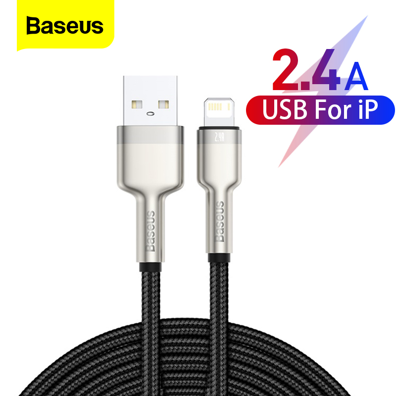 Baseus USB Cable for iPhone 13 12 Pro Max Xs Xr X 2.4A Fast Charging ...