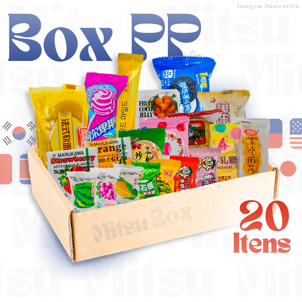 Box PP | Mini Kit de Doces e Snacks Japoneses, Coreanos e Chineses ...