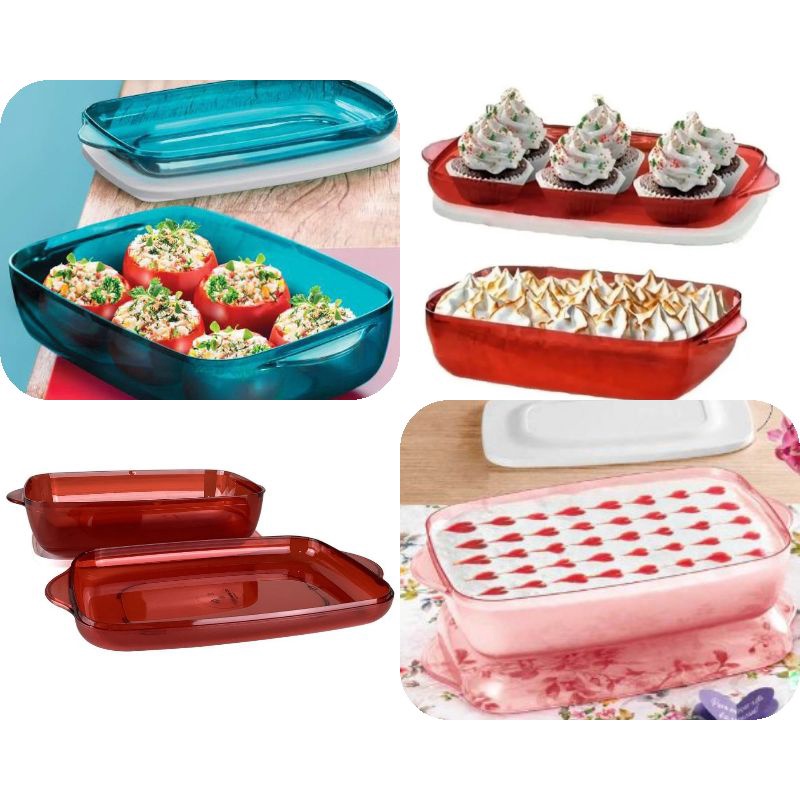 tigela microplus retangular 1.7l tupperware | Shopee Brasil