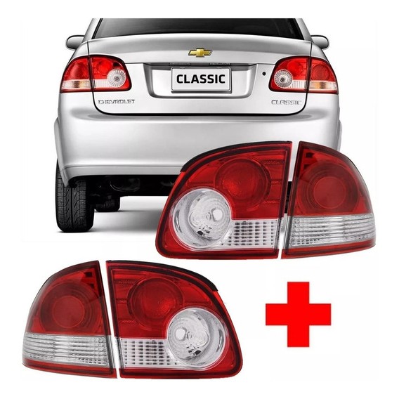 Kit Lanterna Traseira Classic 2011 2012 2013 2014 2015 Canto + Tampa | Shopee Brasil