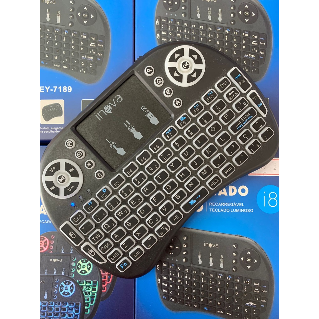 Controle Para Tv Box Mini Teclado Sem Fio Iluminado keyboard | Shopee ...