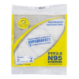 Mascara PFF2 sem valvula branco Super Safety uni com selo saude ...